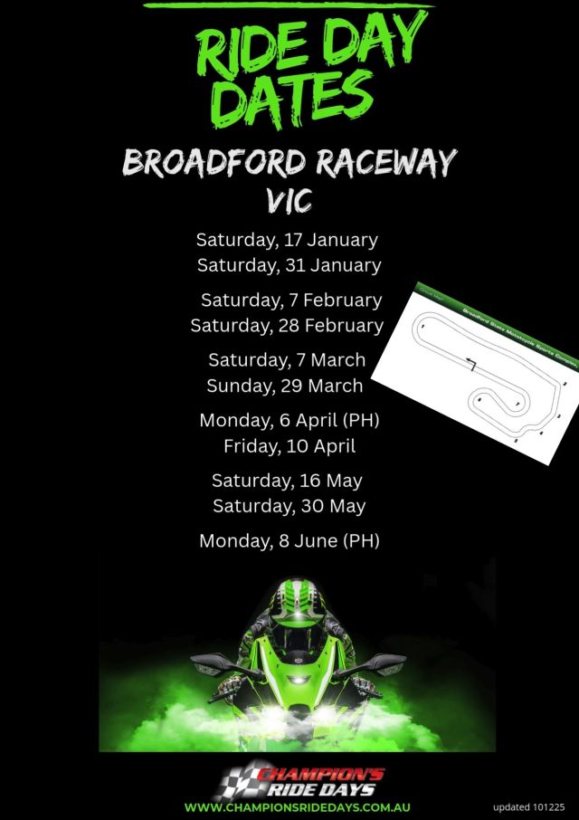 Broadford Raceway – Champions Ride Days